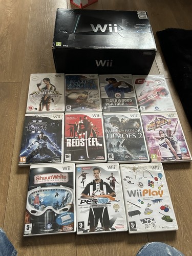 Nintendo Wii V2 Console with MotionPlus Remote Black Fully Working ...