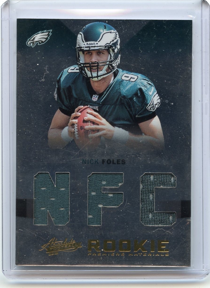 2012 ABSOLUTE #224 NICK FOLES JERSEY ROOKIE CARD RC #56/99 PHILADELPHIA ...