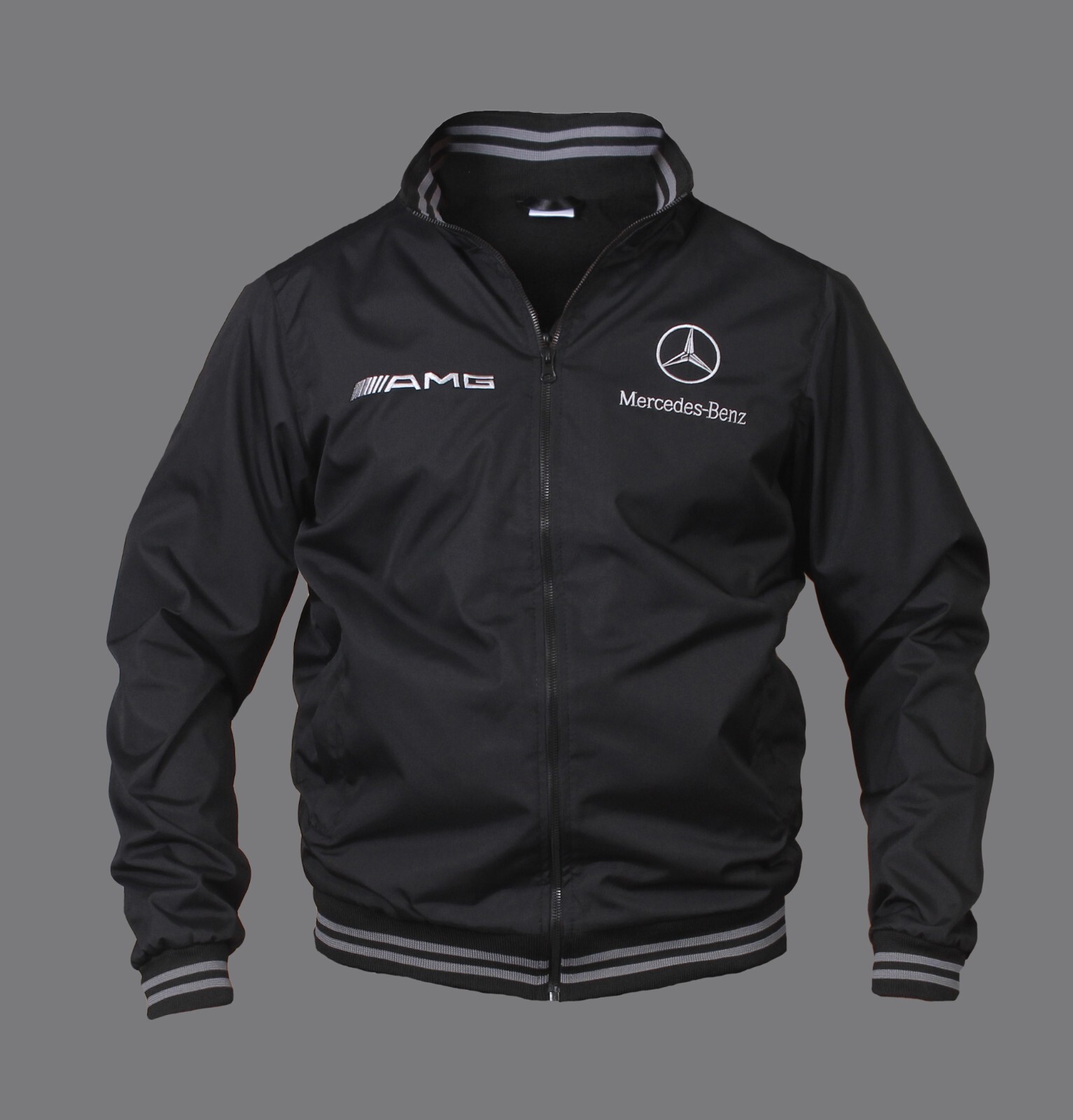 Mercedes AMG Bomber Jacket Sport Fan Apparel with Car Logo Embroidery ...