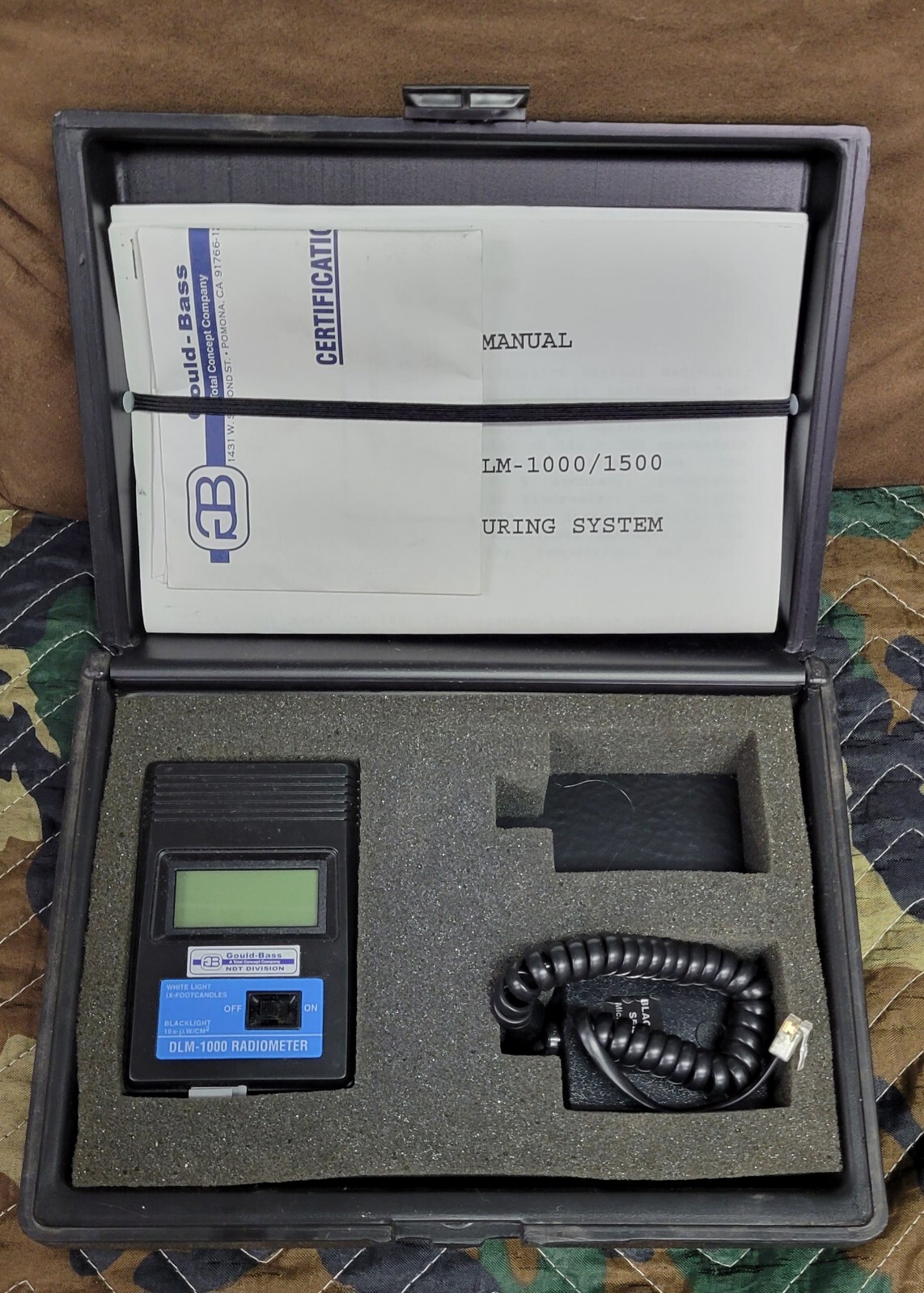 Gould Bass NDT DLM-1000 Radiometer w/ Blacklight Sensor | eBay