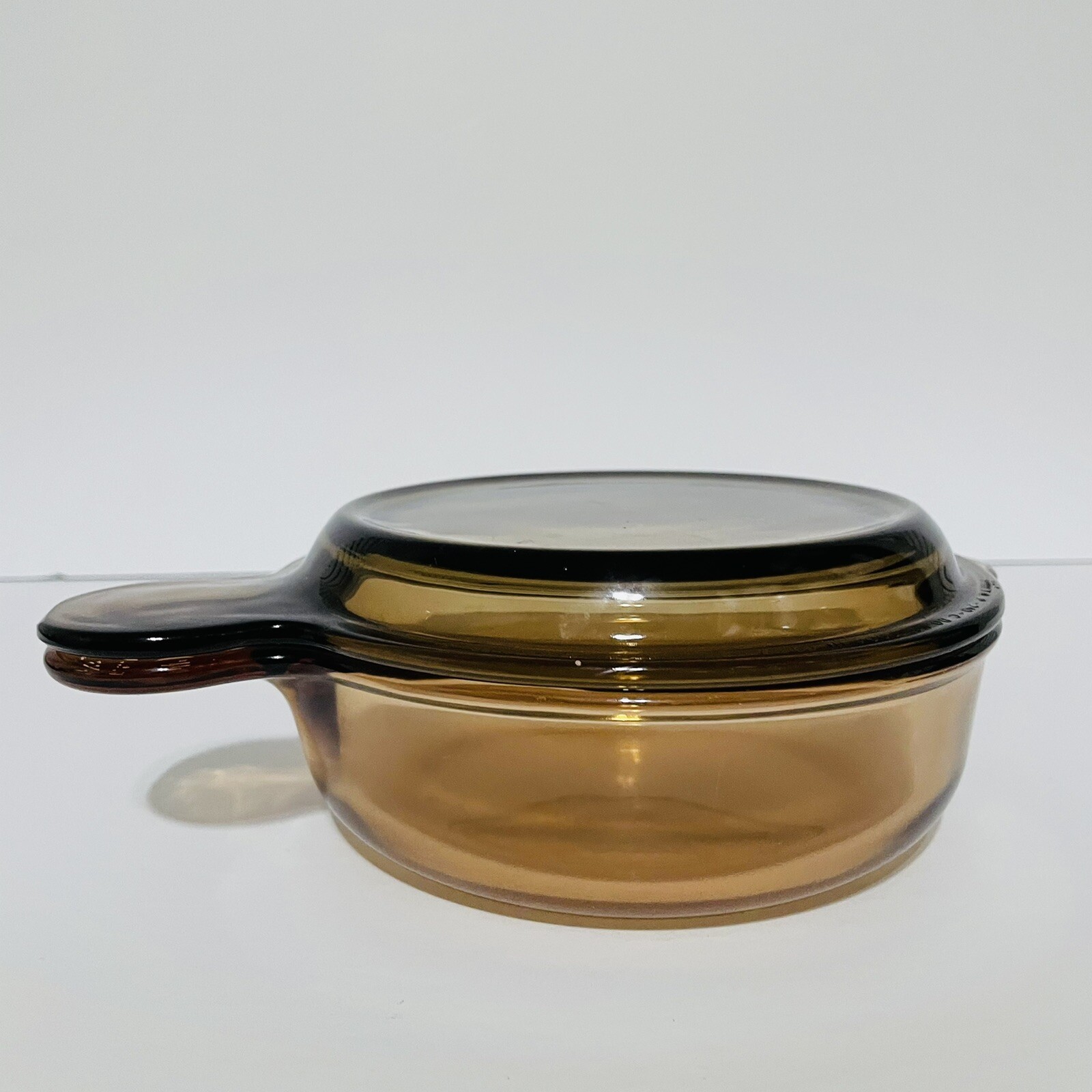 Corning Ware Vision Ware Large Amber Grab it Bowl / Lid V-240-B | eBay