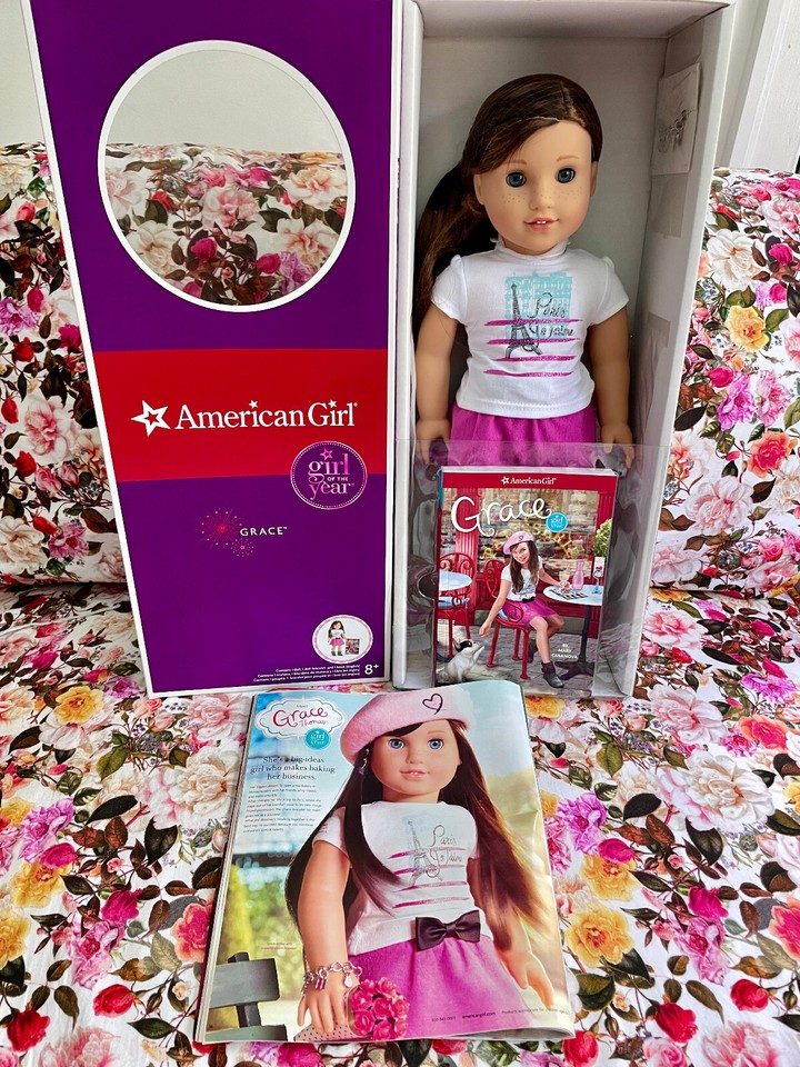 American Girl Grace Thomas 18" Doll + Charm Bracelet + Book + Bonus ...