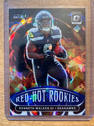 2022 Donruss Optic - Kenneth Walker - Red Hot Rookies - Cracked Ice SSP ...