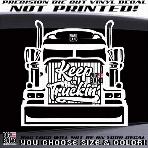 Keep On Truckin' Vinyl Decal Sticker Long Nose Old School Vintage Big ...