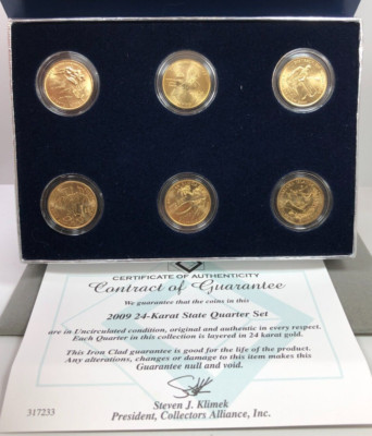 2009 US Mint District of Columbia & US Territories Quarters Gold ...