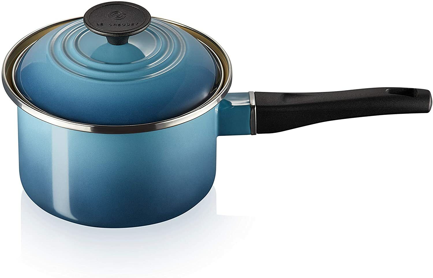 Genuin Le Creuset Enamel One-handed pan EOS Sauce pan 6.3inc Marine ...