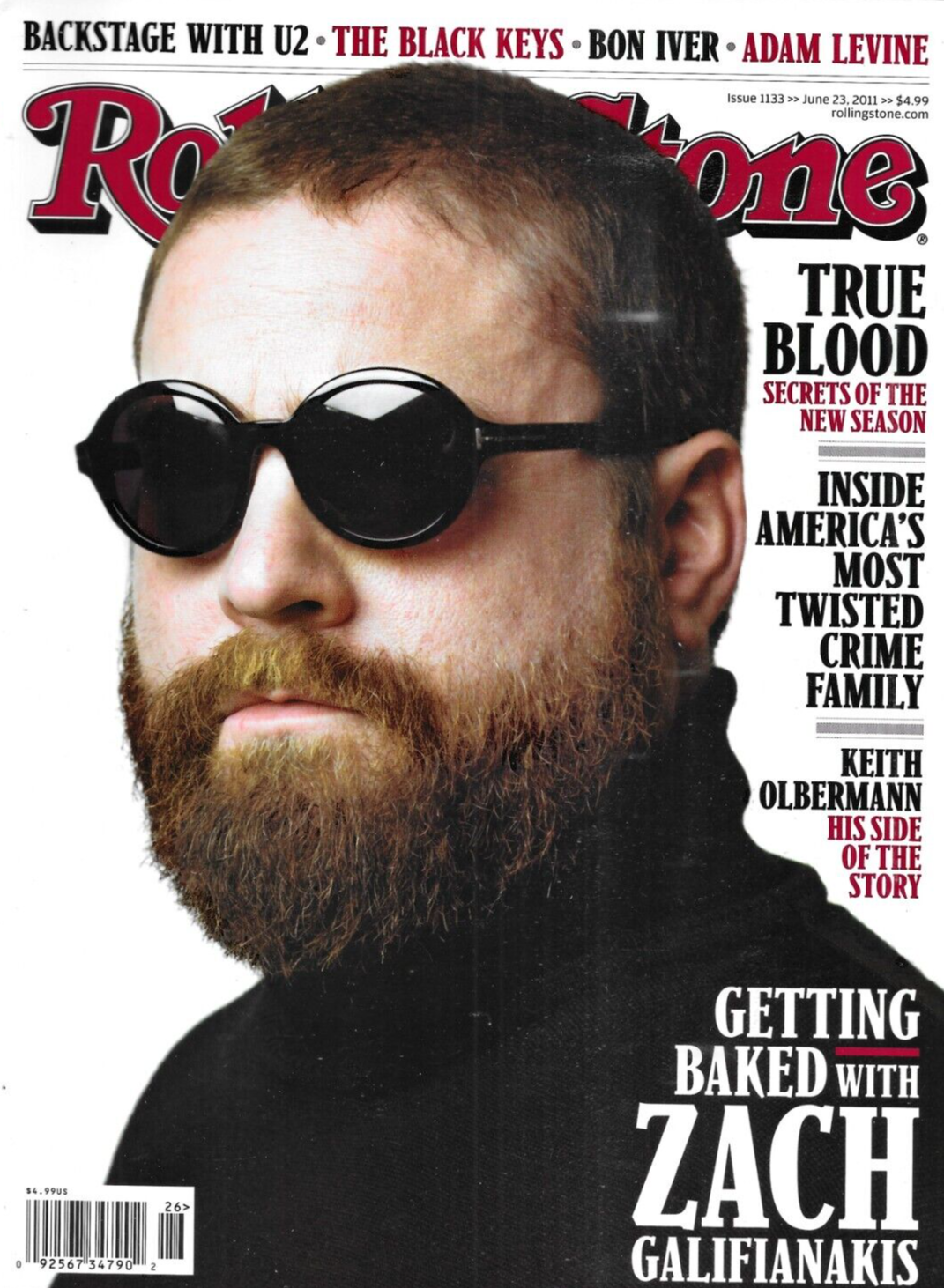 Rolling Stone Magazine Zach Galifianakis Adam Levine Bon Iver Crime ...