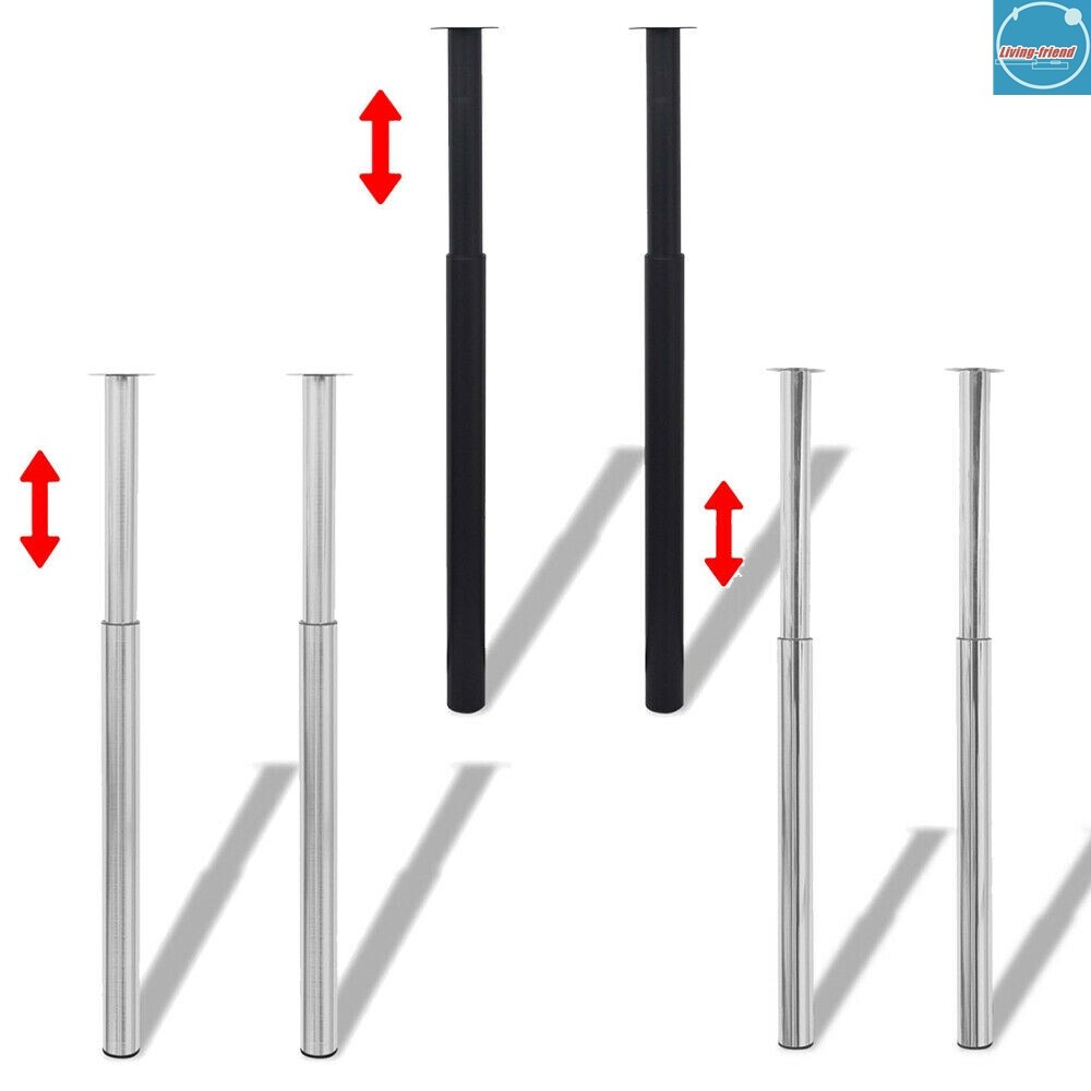 2/4x Telescopic Table Legs Desk Leg Furniture Iron Adjustable 710 mm ...