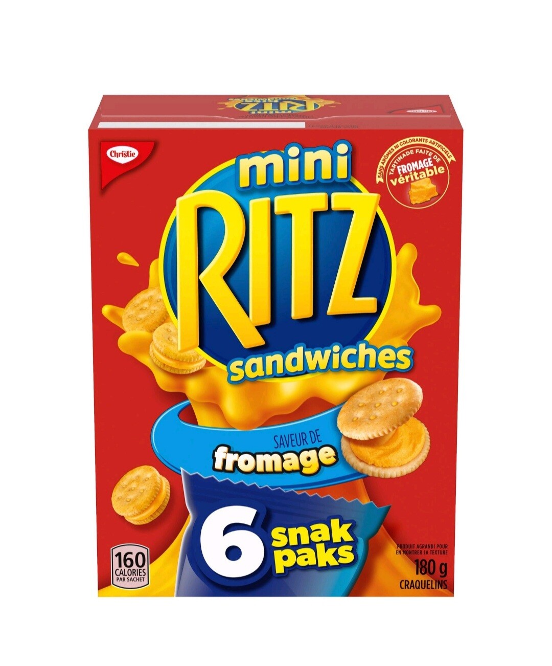 6 boxes of Christie Mini Ritz Sandwiches Cheese crackers packs 6.34 oz ...