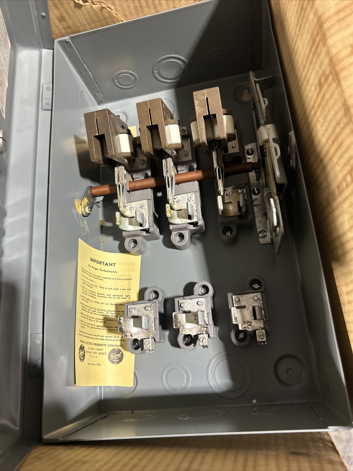 FPE Fusible Safety Switch 1636 60A 600V 3P New Surplus | eBay