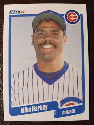 MIKE HARKEY CHICAGO CUBS 1990 FLEER BASEBALL CARD #33 | eBay