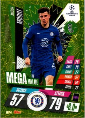 Mason Mount 2021 Topps Match Attax Extra UEFA Champions League Mega ...