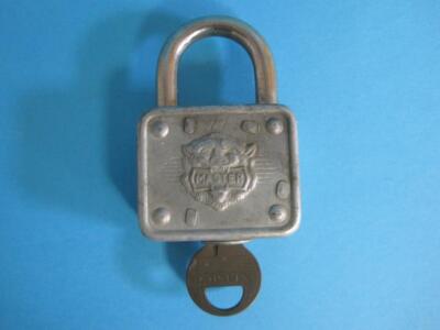 Vintage Master Lock 77 Lion Head Keyed Padlock with Key Working Nice ...