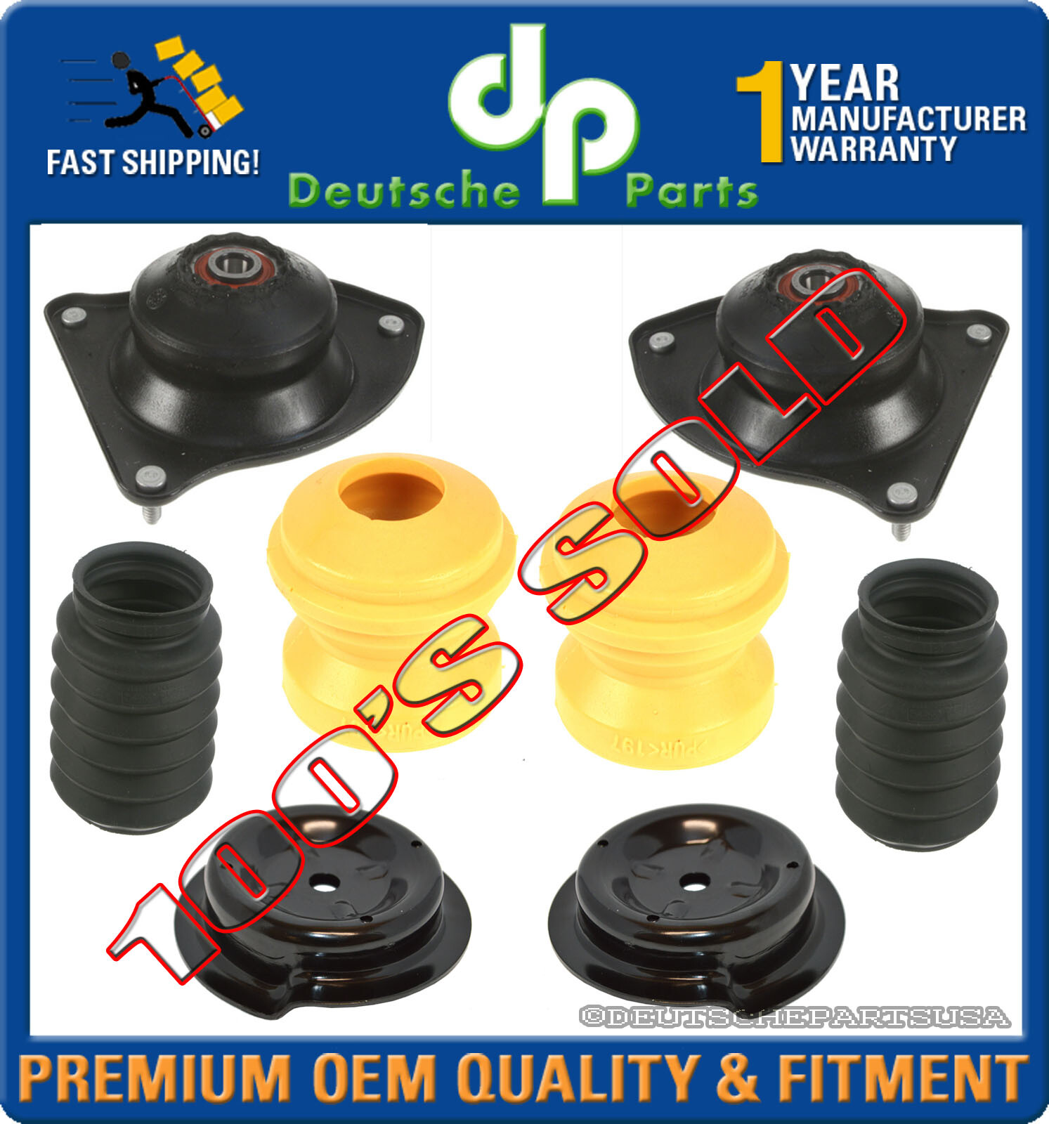 MINI COOPER FRONT LEFT + RIGHT STRUT SHOCK MOUNTS BEARINGS BOOT ...