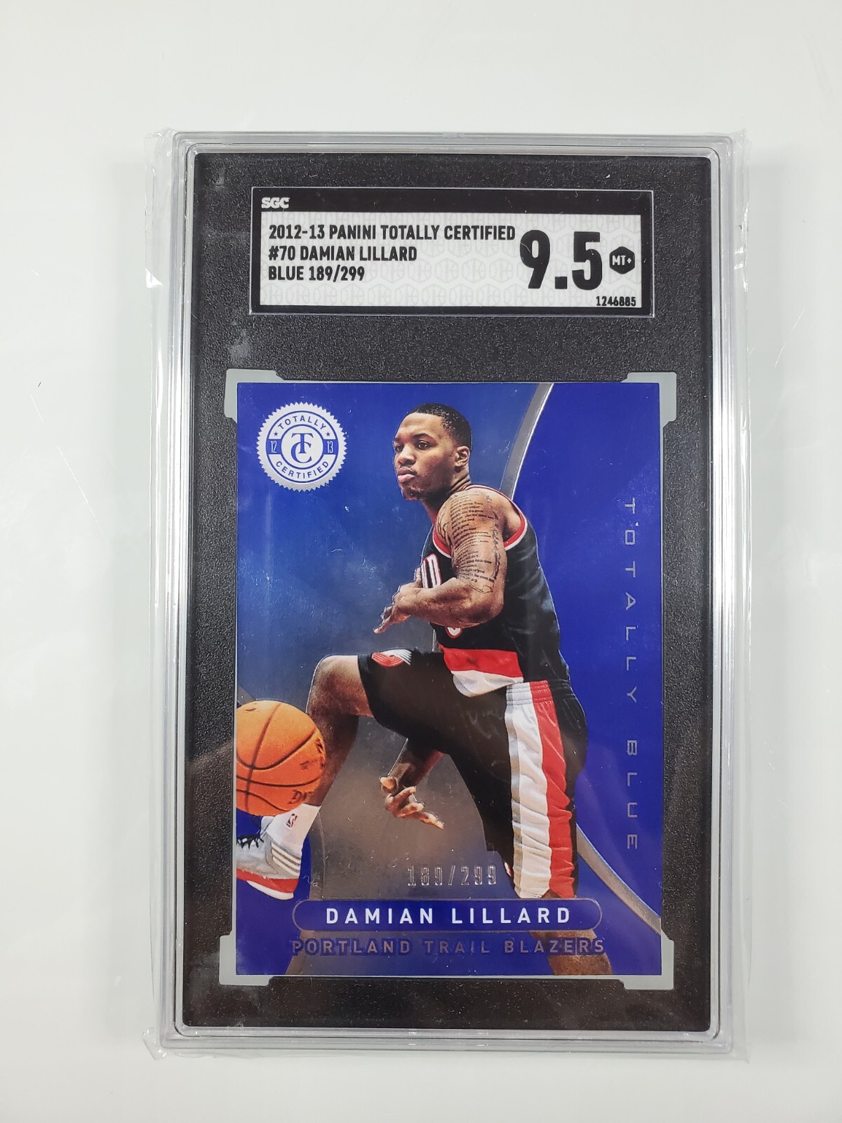 DAMIAN LILLARD 2012-13 TOTALLY CERTIFIED BLUE SP ROOKIE RC # /299 SGC 9 ...