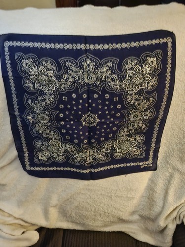 1950s Era Indigo Navy Blue Bandana Elephant Trunk Up Fast Color 19x18 ...