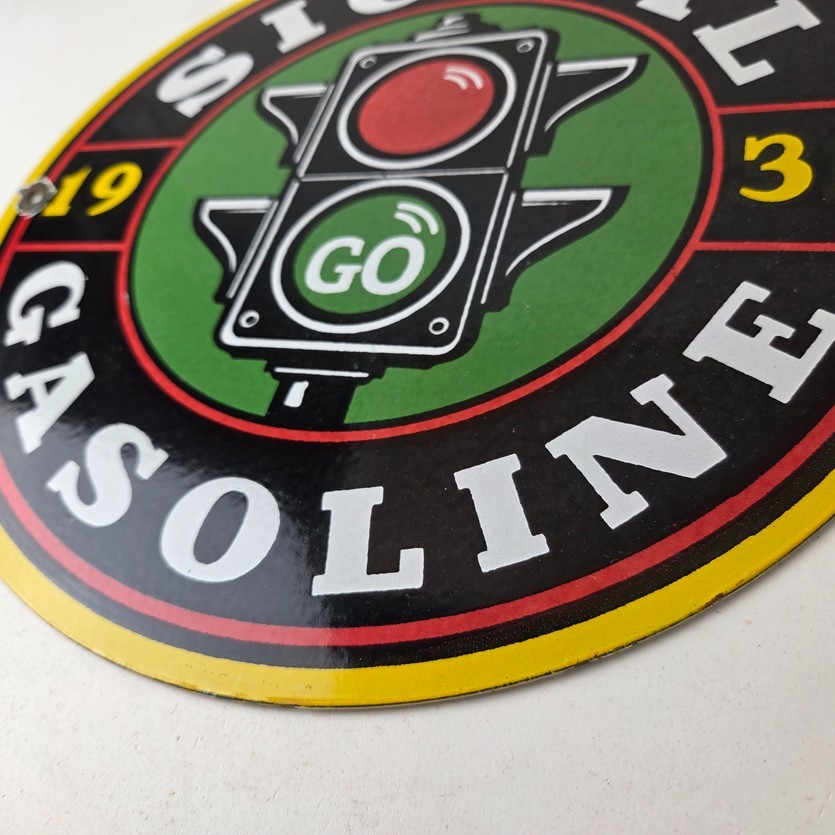 Vintage Signal Gasoline Sign - Gas Station Motor Oil Pump Plate ...