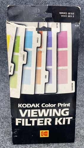 VINTAGE Kodak Color Print Viewing Filter Kit (R-25) - Darkroom ...