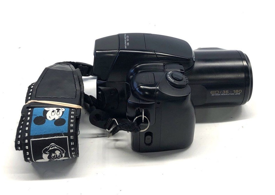 Vintage Olympus IS-3 DLX 35mm SLR Camera 35-180mm Lens B-300 1.7x ...