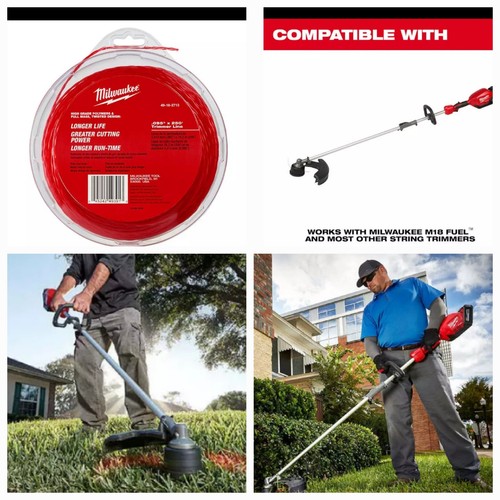 Milwaukee Trimmer Line 250 Feet .095-Inch High Grade Twisted Polymer 49 ...