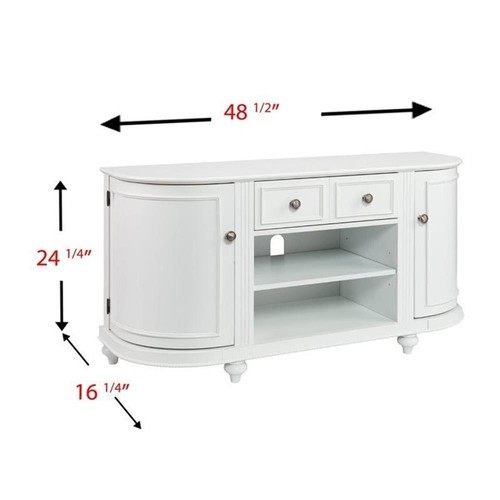 SEI Furniture Dandridge 48.5" TV Stand in White | eBay