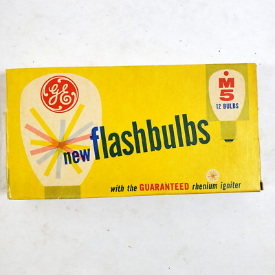 Vintage Package GE M5 Flashbulbs 12 Bulbs in Original Packaging | eBay