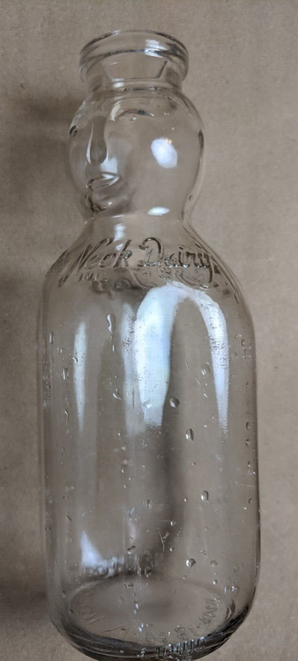 Vintage Glass Milk Bottle Curles Neck Dairy Richmond, VA CREAM TOP with ...