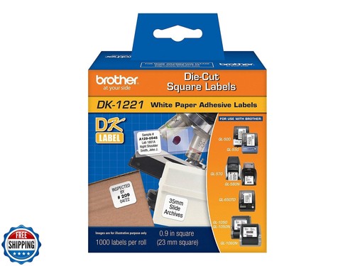 Brother DK1221 Square Paper Labels, 1000 Labels , White | eBay