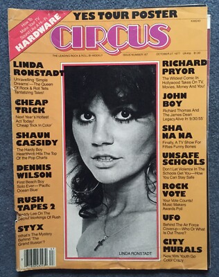 Circus Magazine 167 Oct 27 1977 Linda Ronstadt Cover Rick Wakeman Yes ...