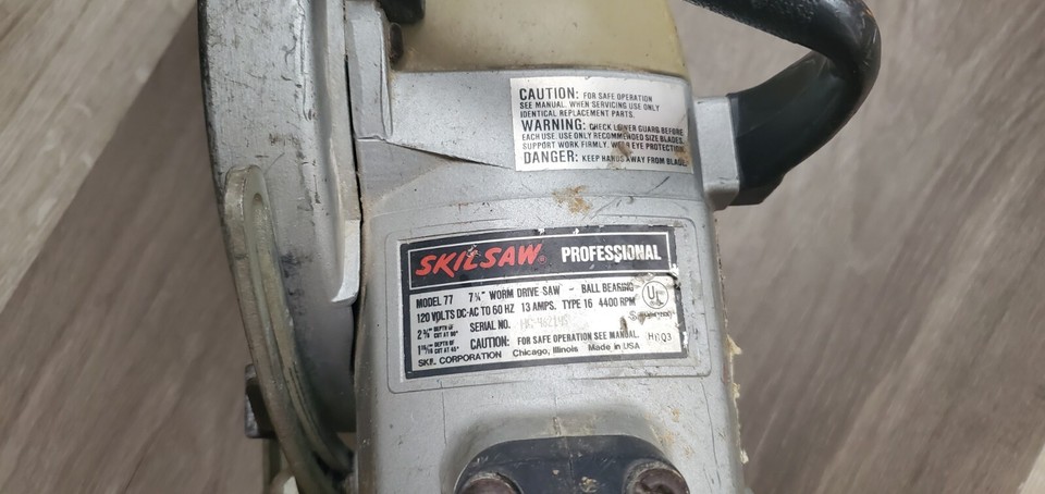 SKILSAW Model HD77 7-1/4" Worm Drive Saw | eBay