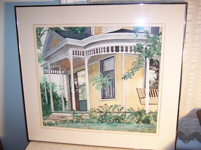 Vintage Southern House Porch Watercolor Painting Missouri Artist Hannah ...