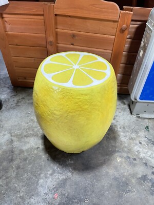 Lemon Stool Fruit Side End Table Viral TikTok Collectible Home Decor | eBay