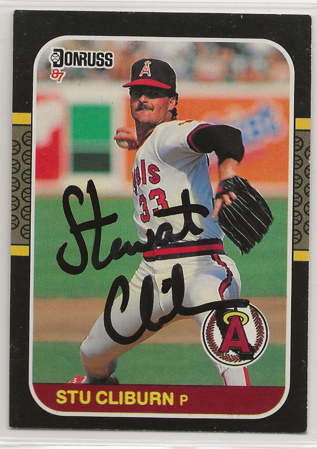 Stu Cliburn signed 1987 Donruss baseball card autograph California ...