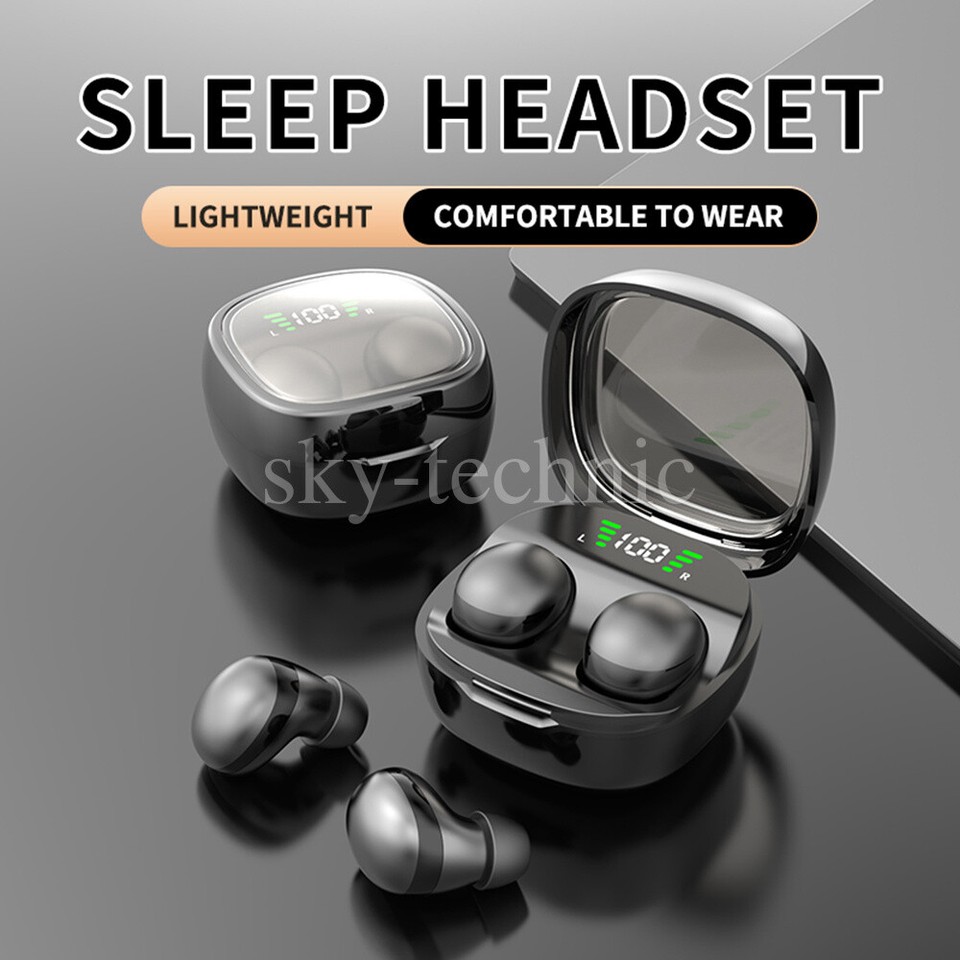 Wireless TWS Earbuds Bluetooth 5.3 Invisible Sleep Earphones Mini In ...