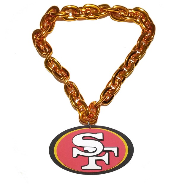Fanfave NFL San Francisco 49ers Fan Chain Necklace - Gold, 10" for sale ...
