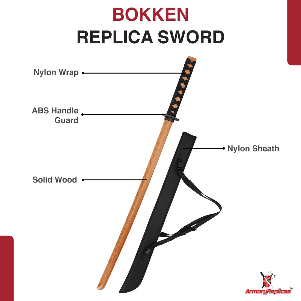 JAPANESE Natural BOKKEN TRAINING SAMURAI WOODEN SWORD MARTIAL ARTS ...