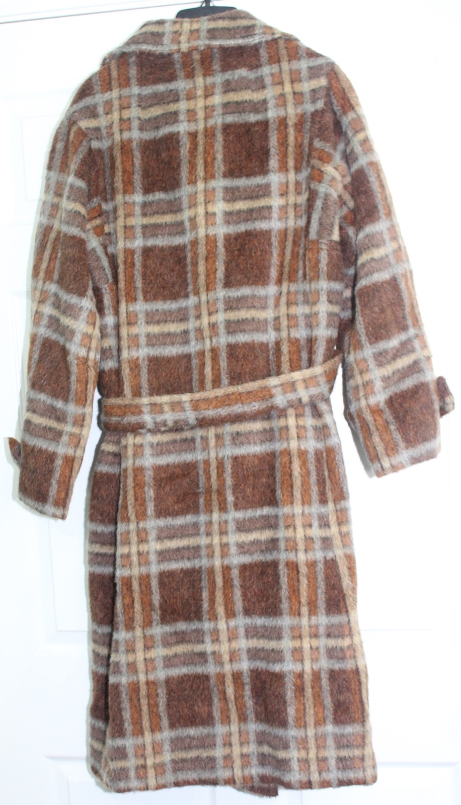Vintage Jacob Crowley Mohair Long Over Coat Womens Belted Jacket 20 ...