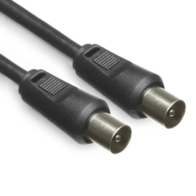 1m Coaxial Cable Extension TV Aerial Sky Virgin Media Coax Male to Male ...