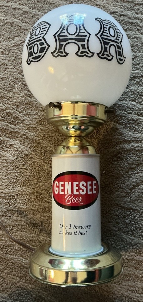 Vintage 1970s GENESEE BEER CAN Bar/Table Lamp - Genesee Brewing Co ...