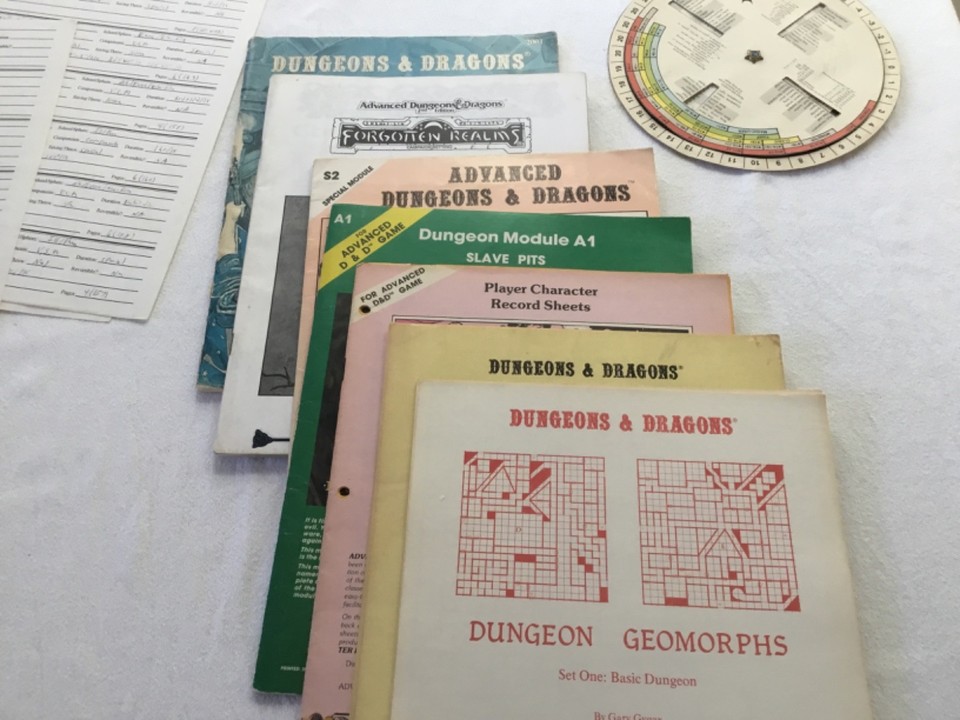 Advanced Dungeons and Dragons vintage Modules, A1,S2,Geomorphs,record ...