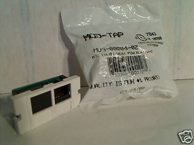 Mod-Tap Molex MUS-00004-02 2 port 8 conductor 568A Pow | eBay