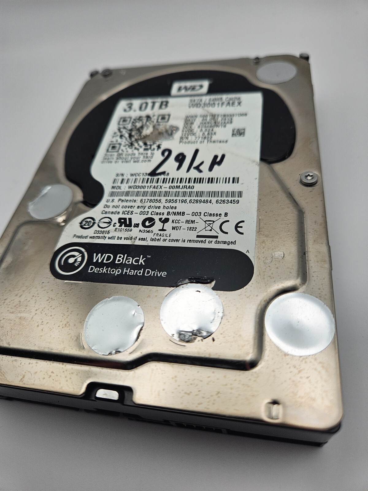 WD BLACK 3TB 3.5" SATA DRIVE 7200RPM 64MB WD3003FZEX - Tested (READ ...