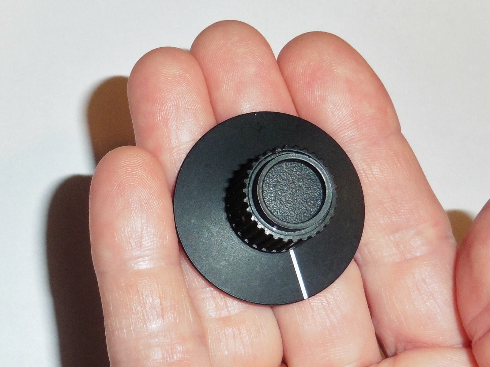 QTY. 2 (1 PAIR) of skirted KNOBS, 2 set screws; US made Buckeye ...