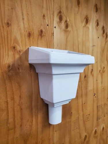 Conductor Head Scupper Box Molded Plastic 3" or 2"x3" Downspout Gutter ...