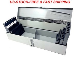 NEW! INDEX STORAGE & METAL CASE EMPTY 115PC DRILL BITS HOLDER ORGANIZER ...
