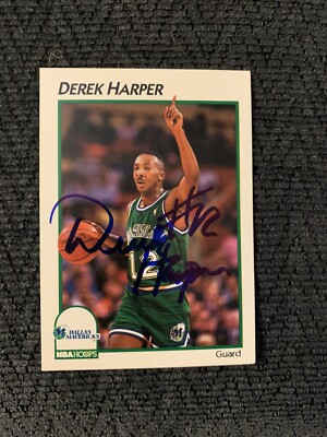 Derek Harper Signed NBA Basketball Trading Card Autographed | eBay