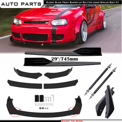 For Volkswagen Golf MK4 Front Bumper Lip Spoiler Side Skirt Splitter ...