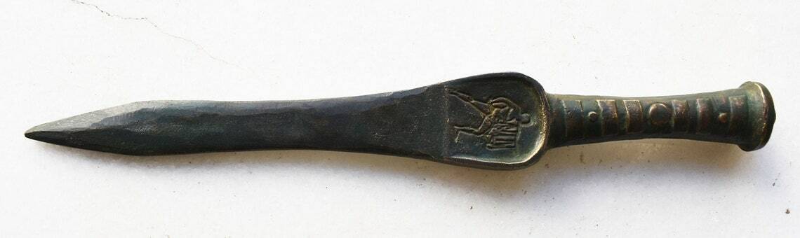 Xiphos Bronze Sword Diecast Greek Hoplite Xiphos Sword With Scabbard