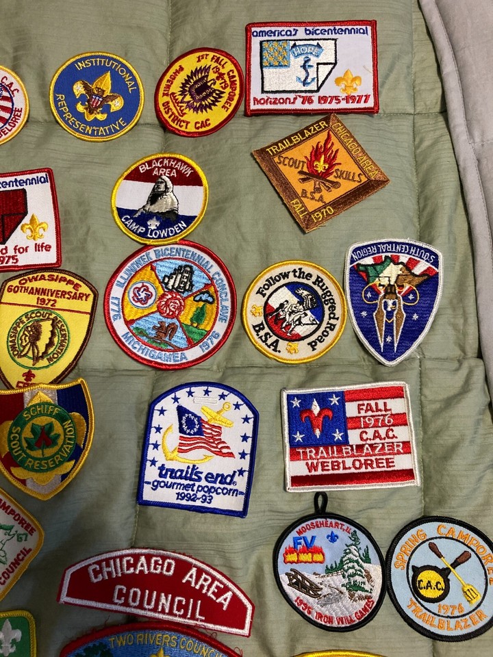 VINTAGE BOY SCOUTS RANDOM LOT OF 80 PATCHES BSA | eBay