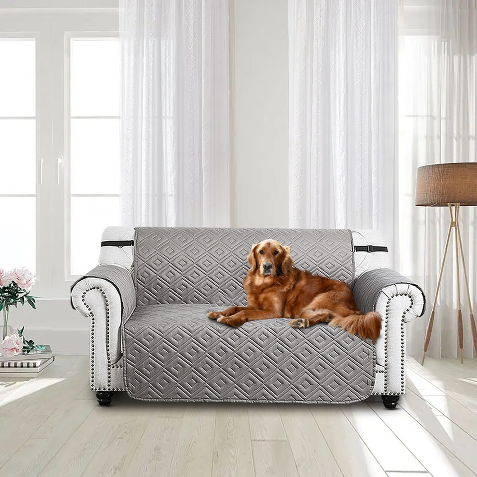 Quilted Sofa Cover Furniture Protector Settee Throws 1/2/3 Seater For ...